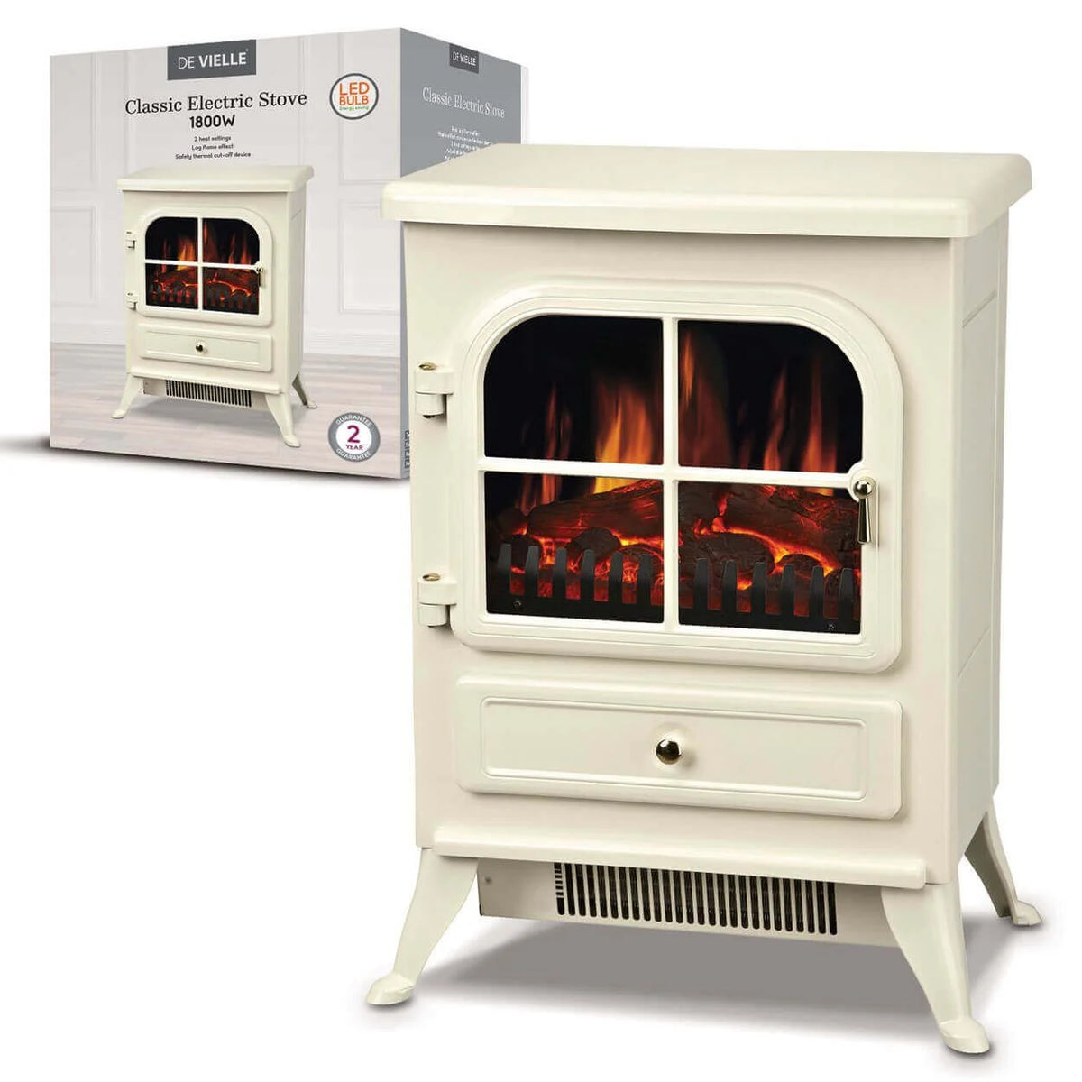 Electric Stove 1800W Cream – FerdiaHomevalue